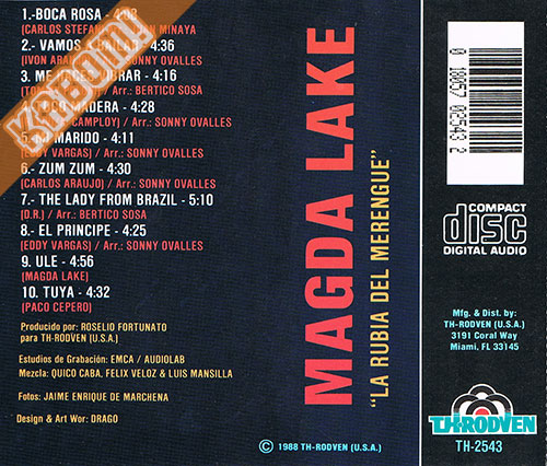 Magda Lake - La Rubia Del Merengue CD